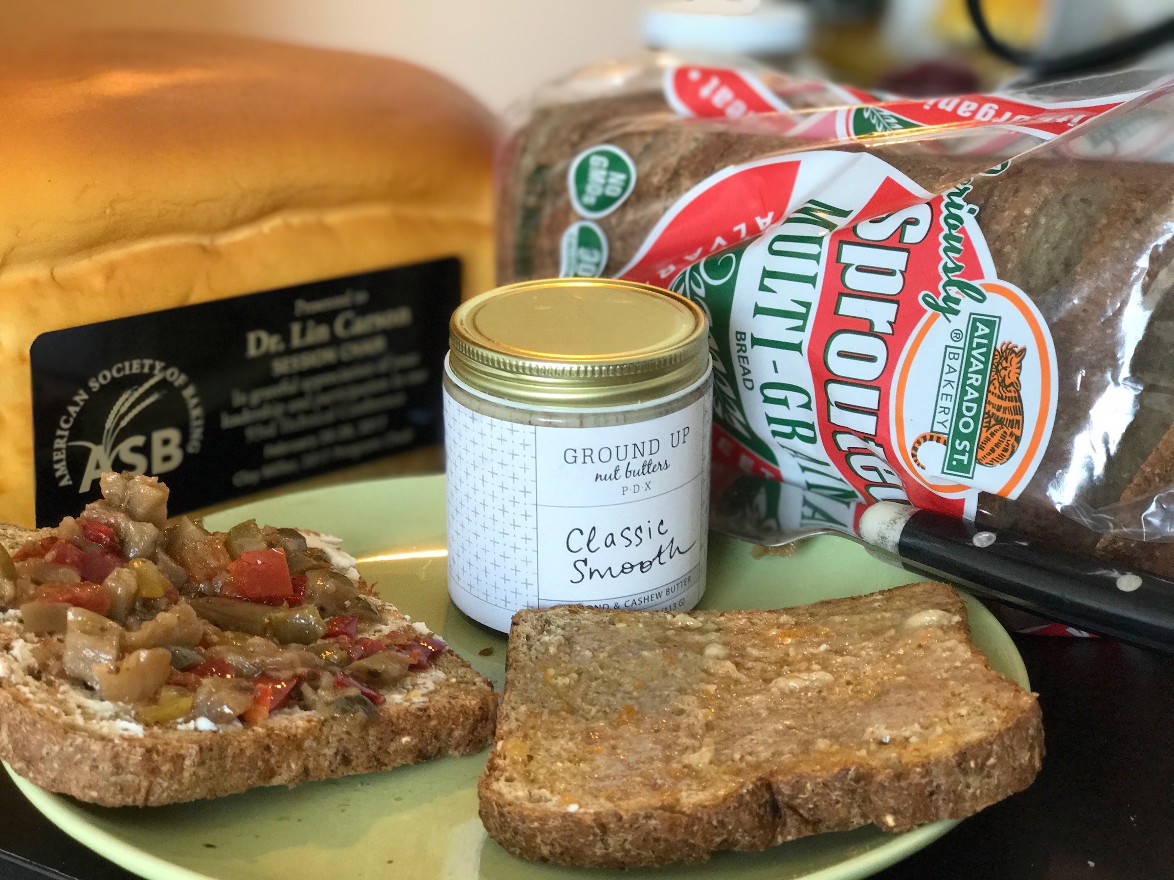 multi-grain bread- alvarado st bakery-nut butter | Eat Bread 90